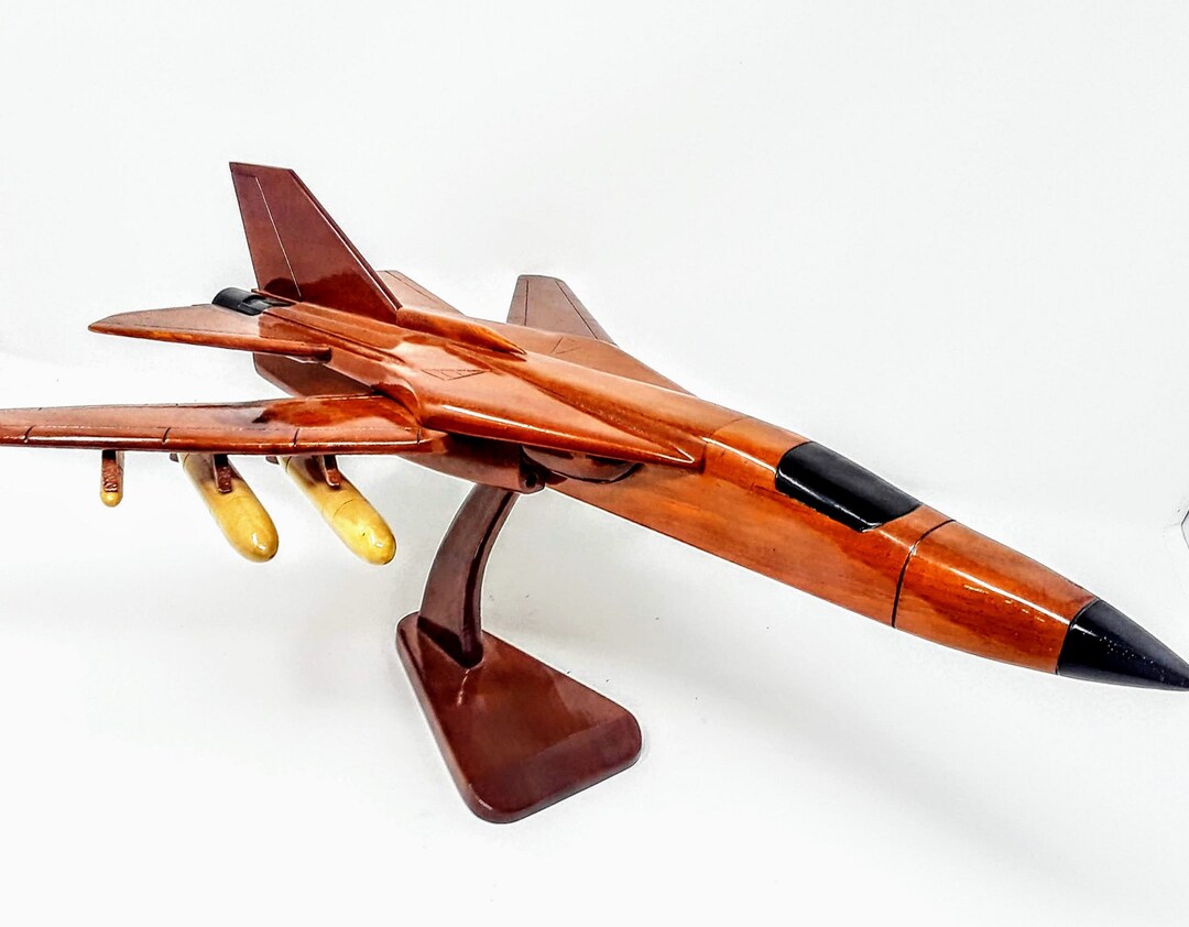 F111 Aardvark Fighter Jet Wooden Model Made of Mahogany Wood - Etsy