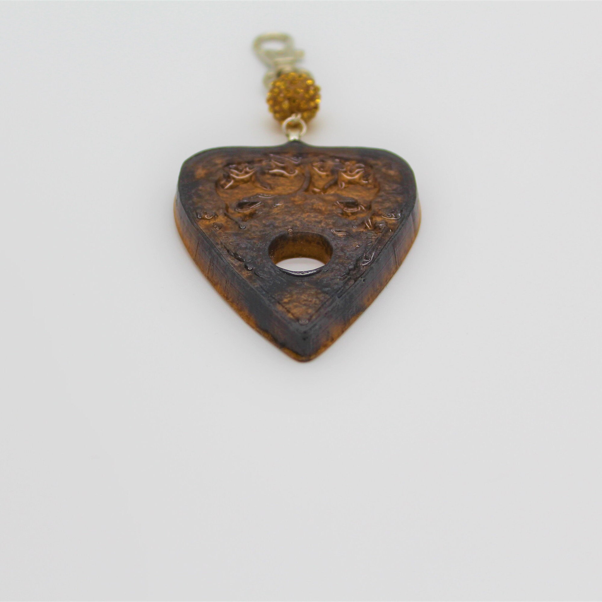 Orange and Black Planchette Keychain - Etsy UK