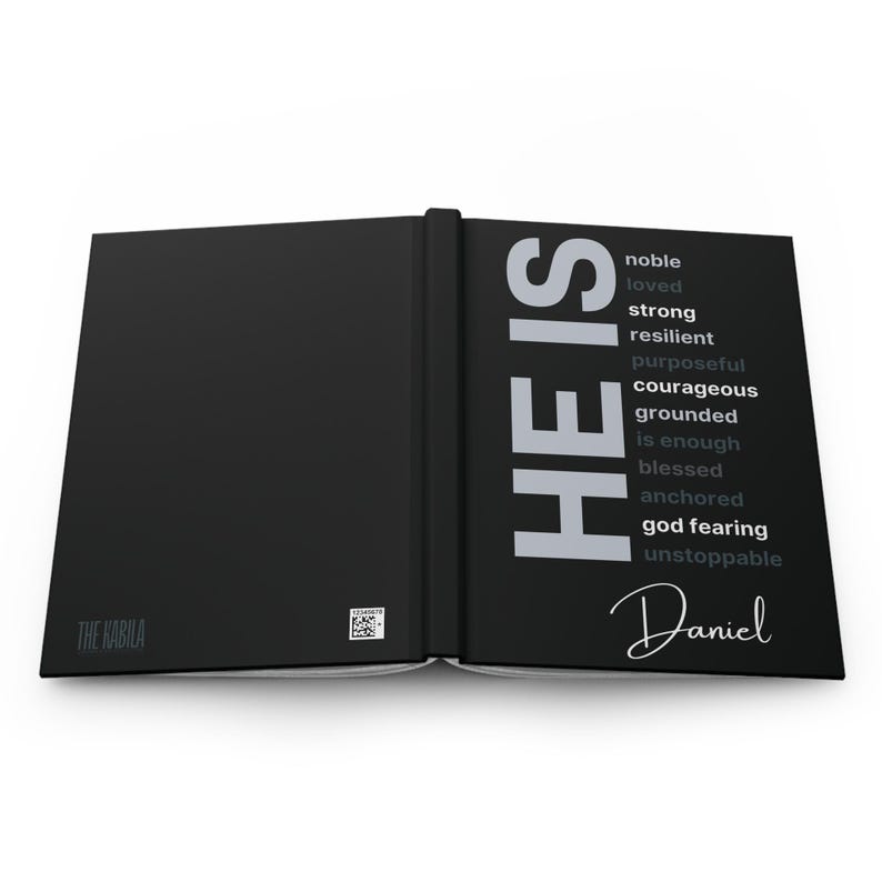 Personalized "he Is" Journal for Men | Black Men Empowerment | Custom ...