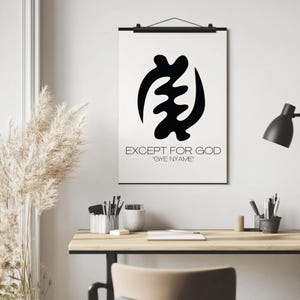 Except for God | Gye Nyame Adinkra Symbol | 8x10 Digital PNG Download ...