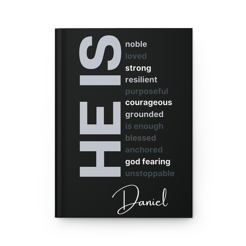 Personalized "he Is" Journal for Men | Black Men Empowerment | Custom ...