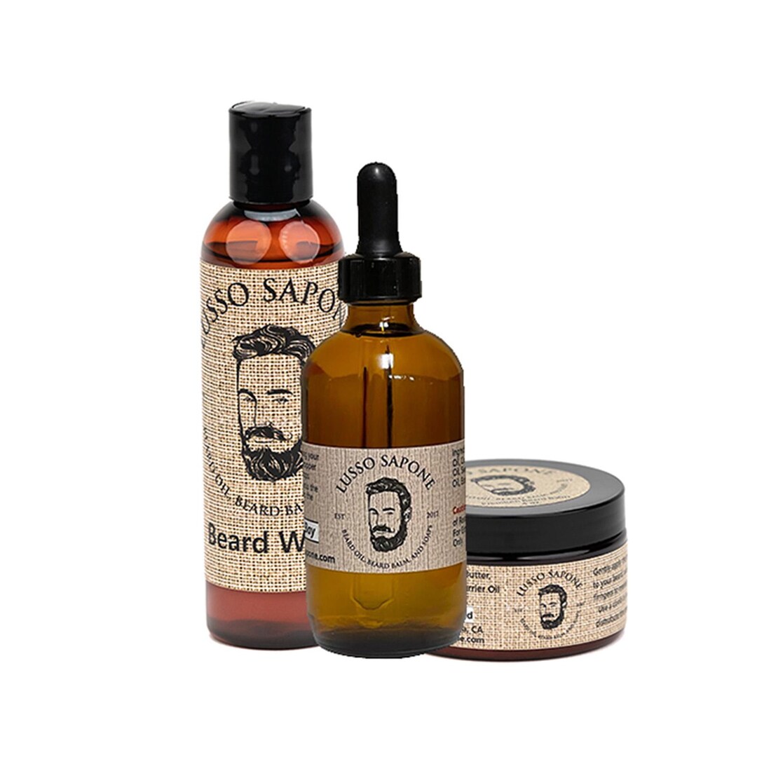 Beard Conditioner Kit. Beard Grooming Kit Includes: 4 Oz Beard Oil, 4 ...