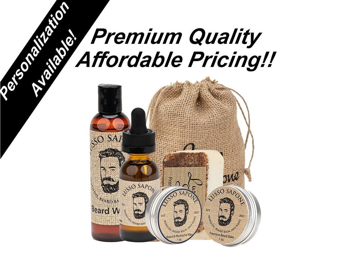 Beard Grooming Kit. Kit Includes: Beard Oil, Beard Balm, Beard Wash ...