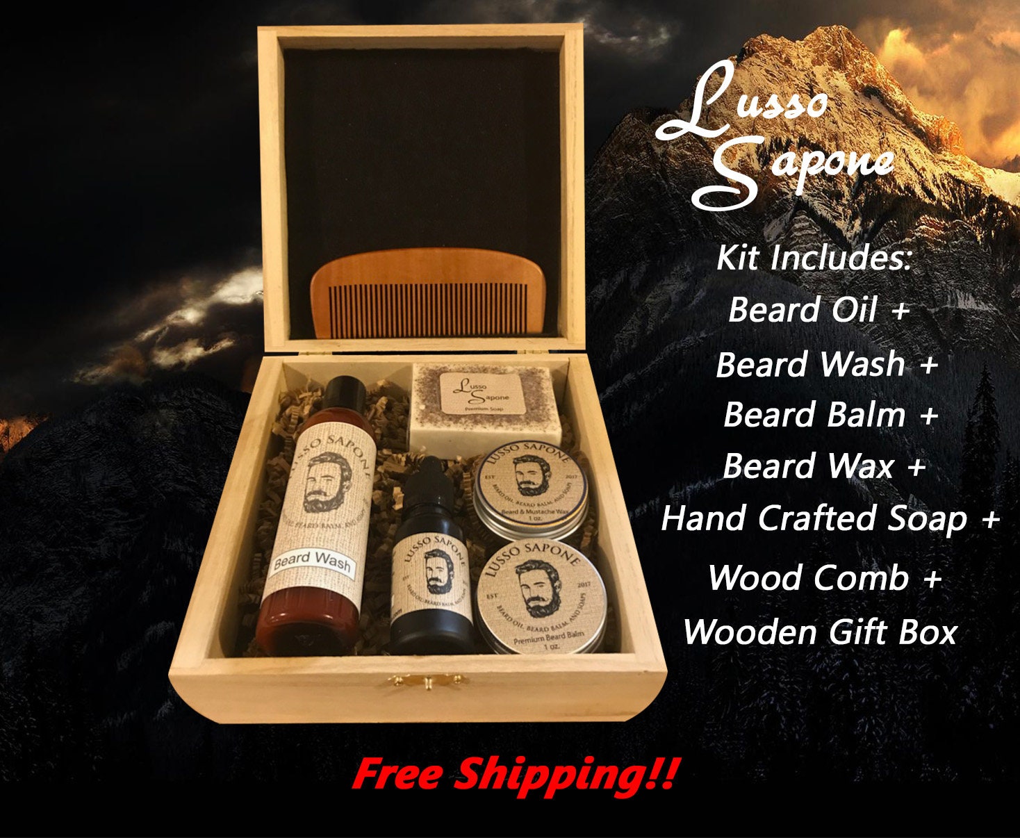 Personalized Gift Man Grooming Beard Kit Beard Oil Beard | Etsy