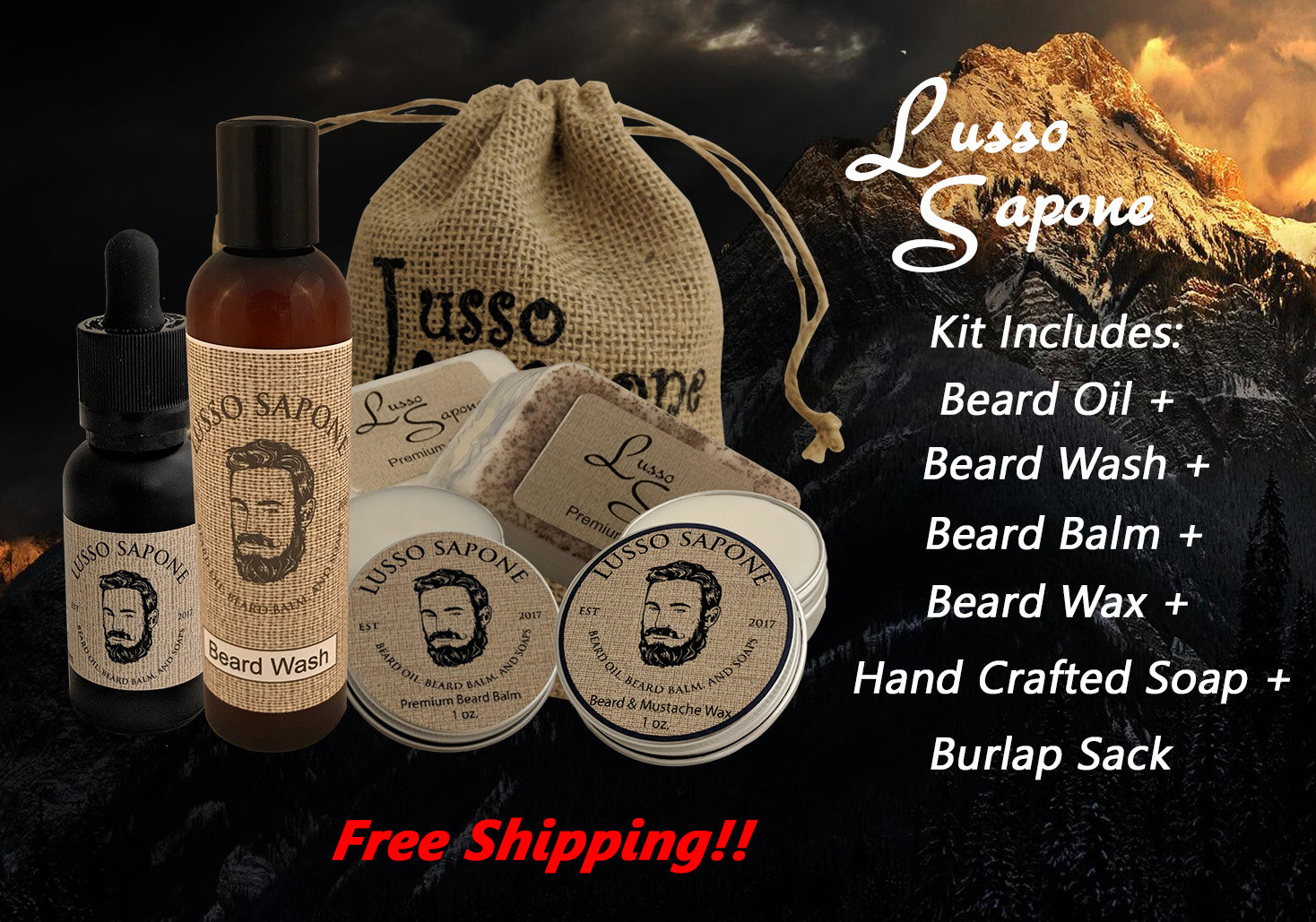 Beard Grooming Kit. Kit Includes: Beard Oil Beard Balm Beard - Etsy