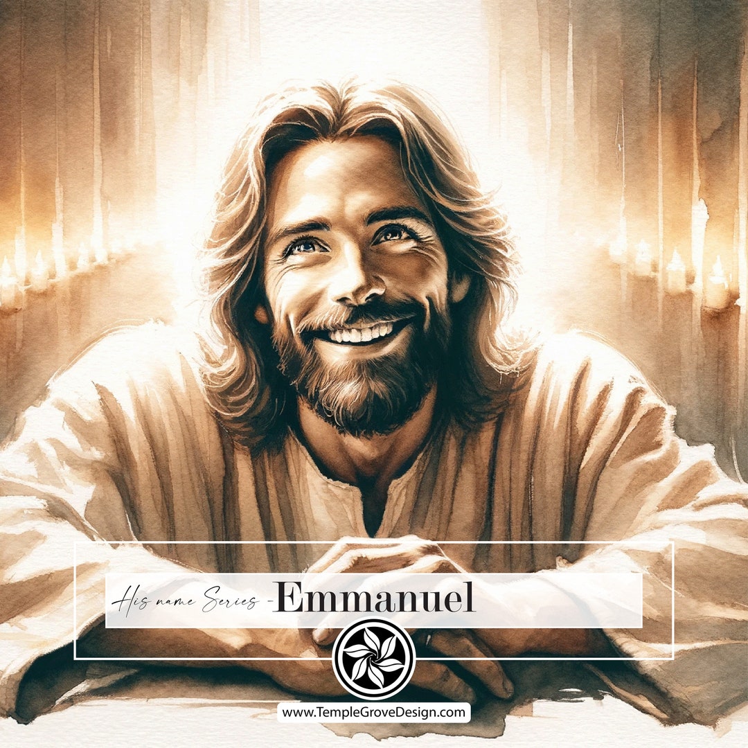 Names of Jesus Series, "emmanuel" a Watercolor Painting of Jesus Christ ...