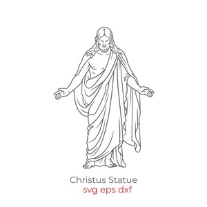 Jesus Christ Stencil, Outline, SVG, Vector Cut File for Printing ...