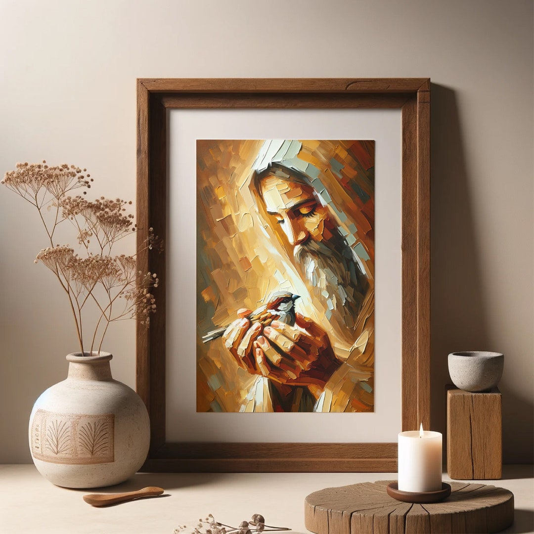 The Sparrow - Pallette Knife Painting - Teachings of Christ From Luke ...