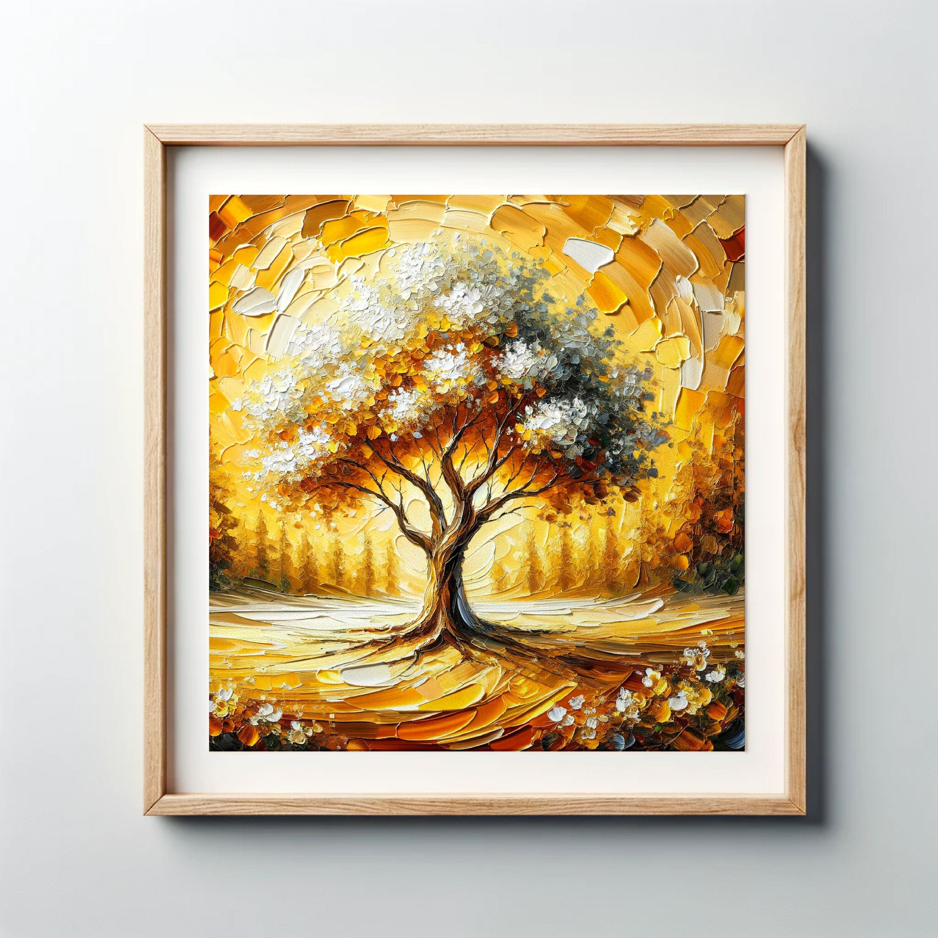 4 Painting Bundle - Tree in 4 Seasons - Spring Summer Fall Winter - Etsy