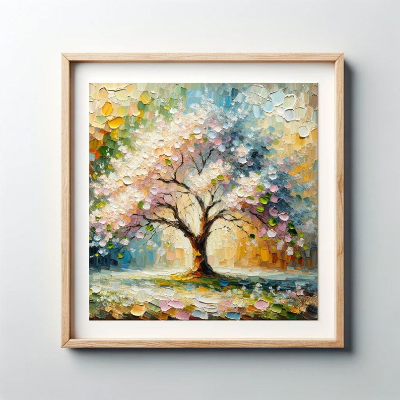 4 Painting Bundle - Tree in 4 Seasons - Spring Summer Fall Winter - Etsy
