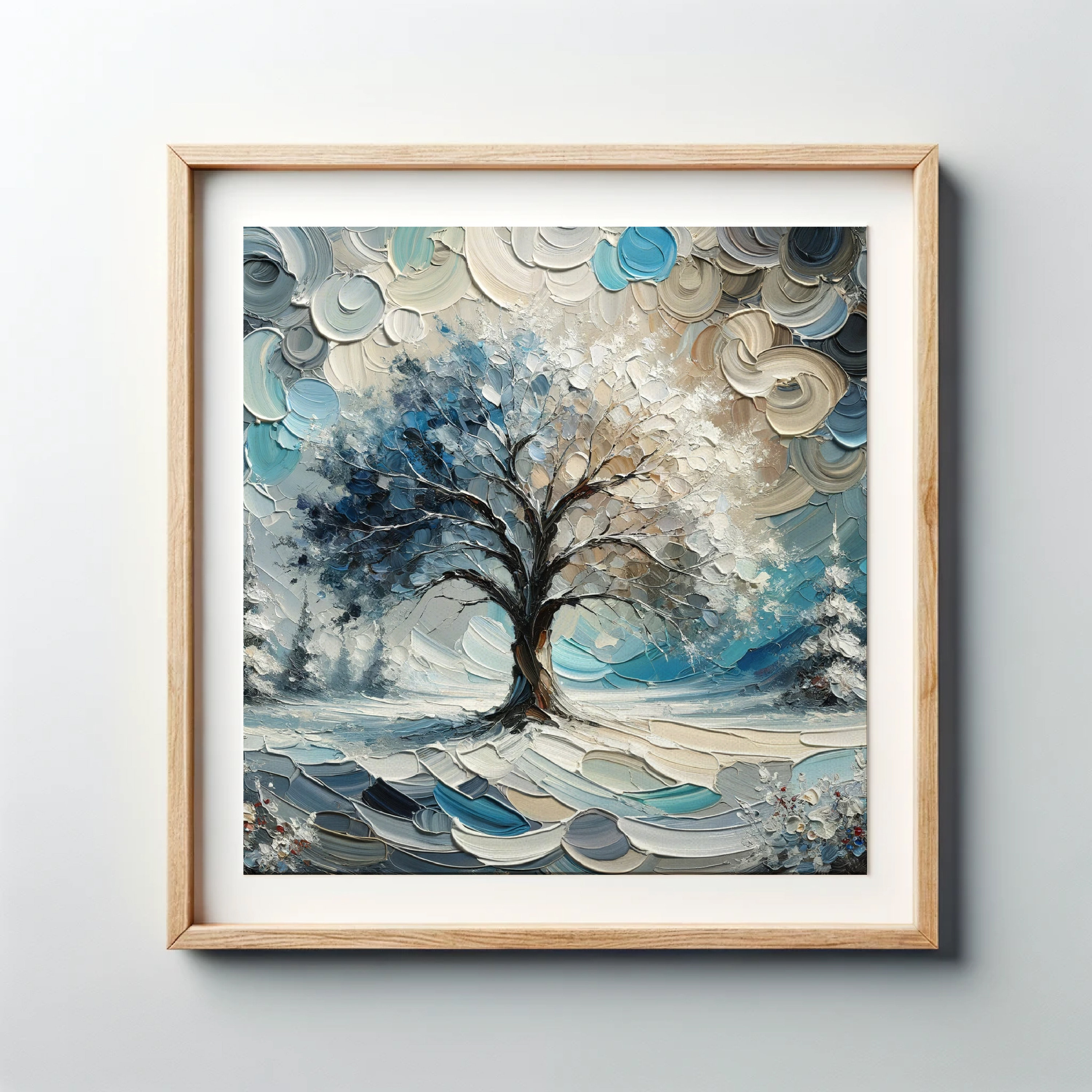 4 Painting Bundle - Tree in 4 Seasons - Spring Summer Fall Winter - Etsy