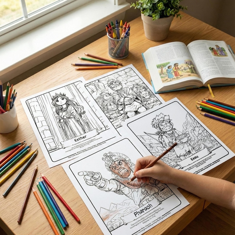 The Good Fight Digital Bible Coloring Book - Christian Children Pages ...