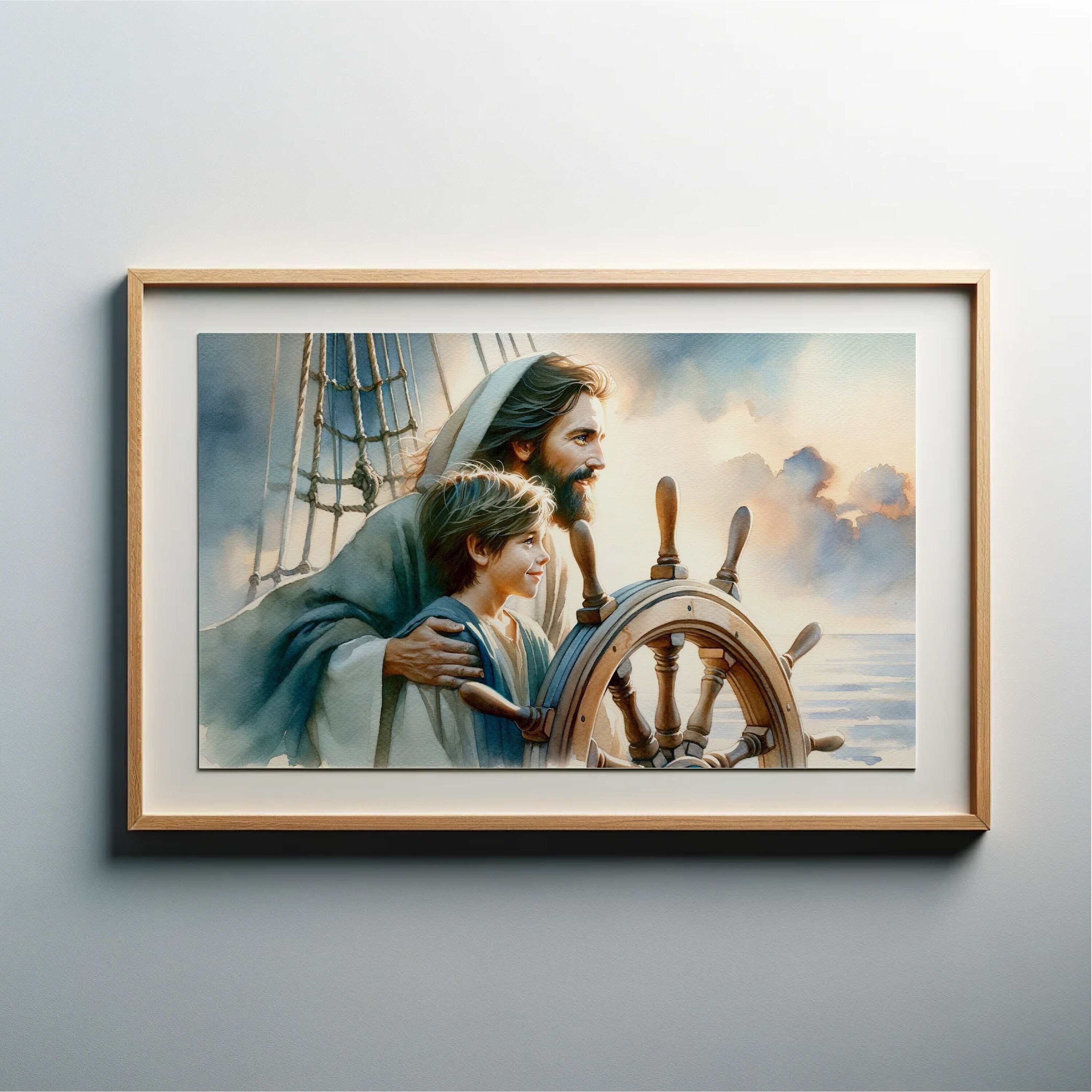 The Captain - Water Color Painting of Jesus Christ With Son of God ...