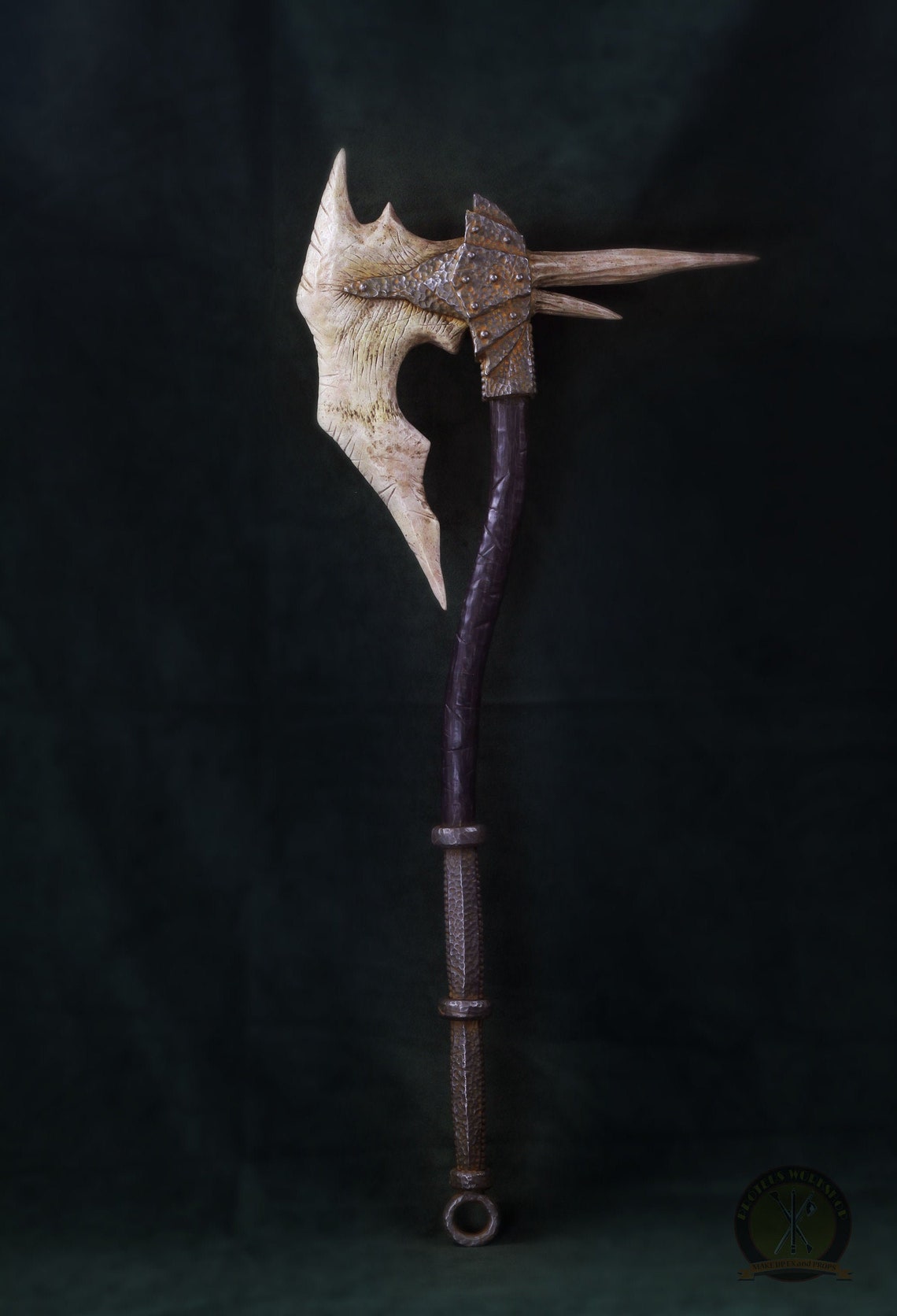 Skyrim Dragonbone battleaxe Elder scrolls | Etsy