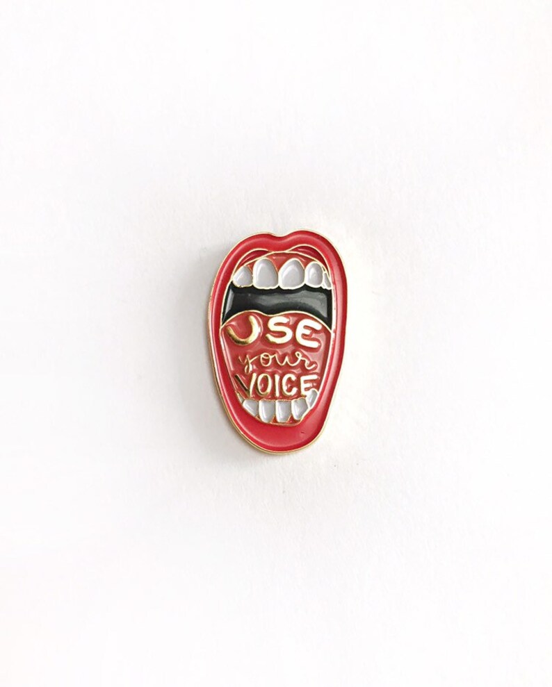 Use Your Voice Enamel Lapel Pin - Etsy