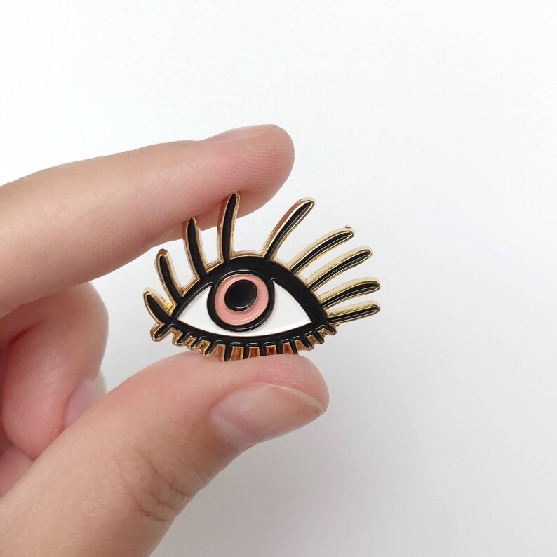 Pop Eyes Enamel Lapel Pin - Etsy