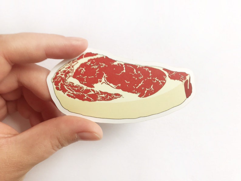Matte Steak Vinyl Sticker - Etsy