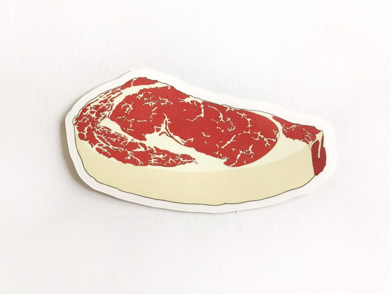 Matte Steak Vinyl Sticker - Etsy