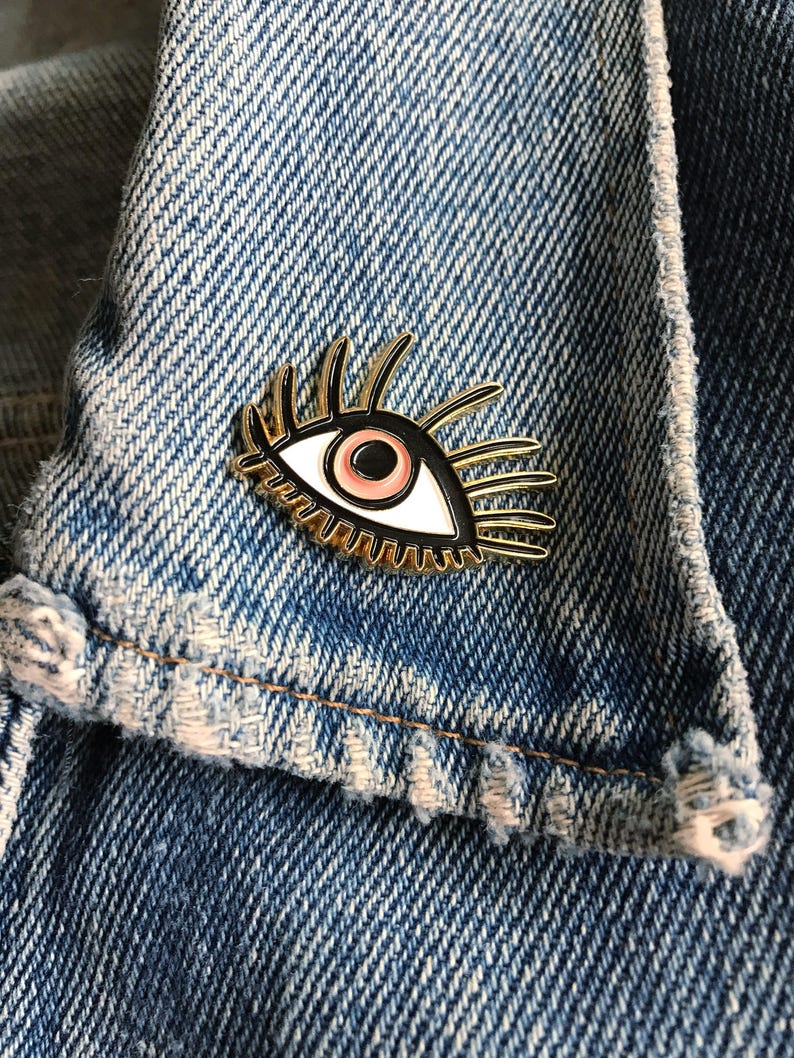 Pop Eyes Enamel Lapel Pin - Etsy