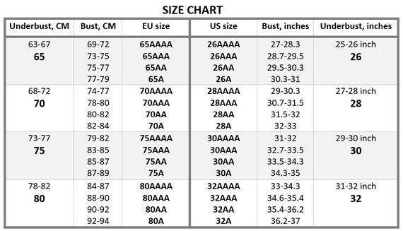26a Bra Size