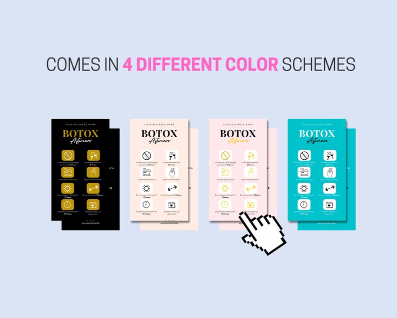 Botox Aftercare, Botox Aftercare Card, Botox Template, Botox Care Card ...