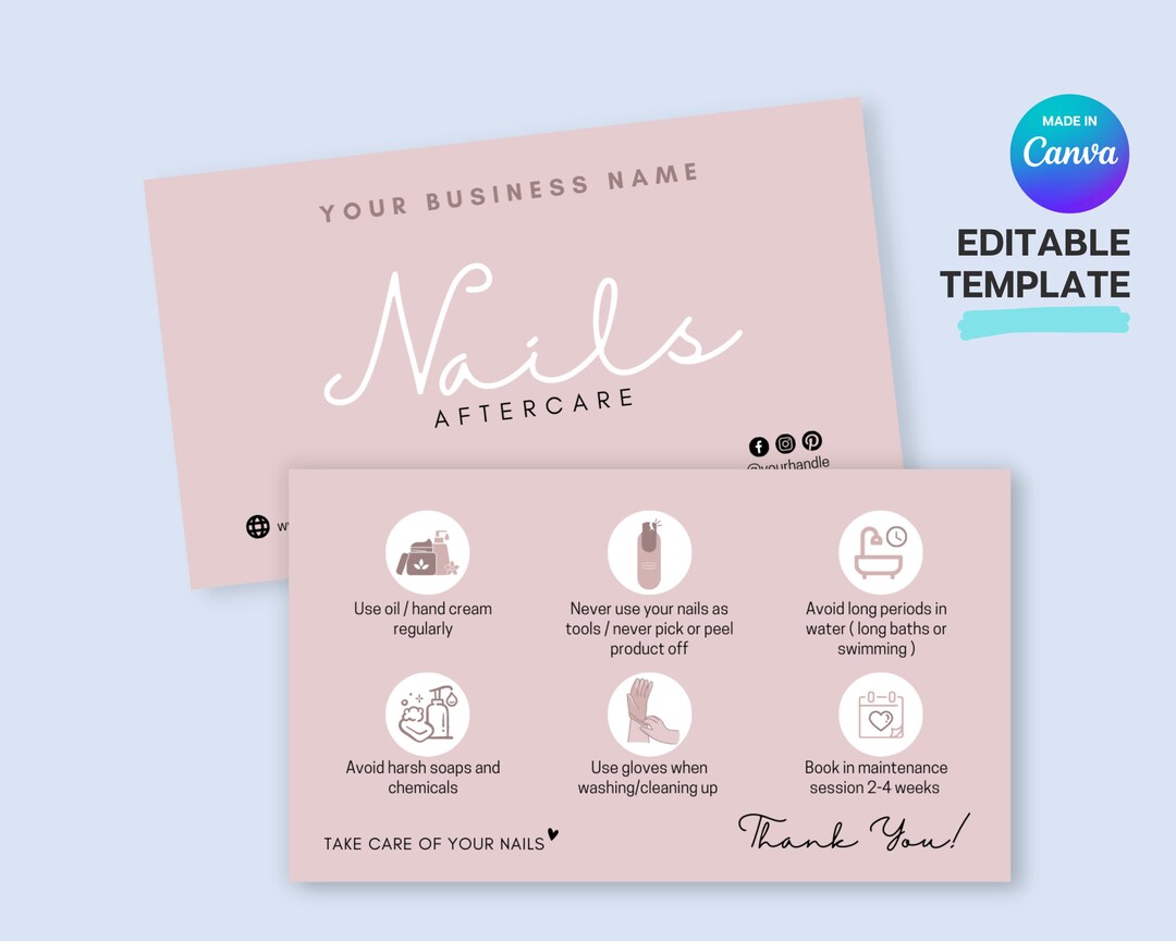 Nail Aftercare,nail Aftercare Sign,nail Aftercare Advice,nail Aftercare ...