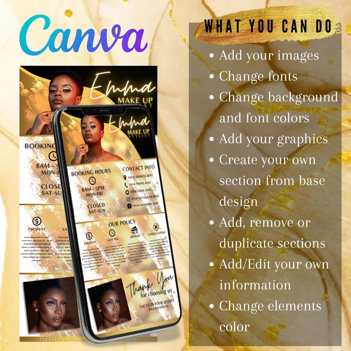 Acuity Design Template Acuity Site Design, Acuity Site, Canva Template ...