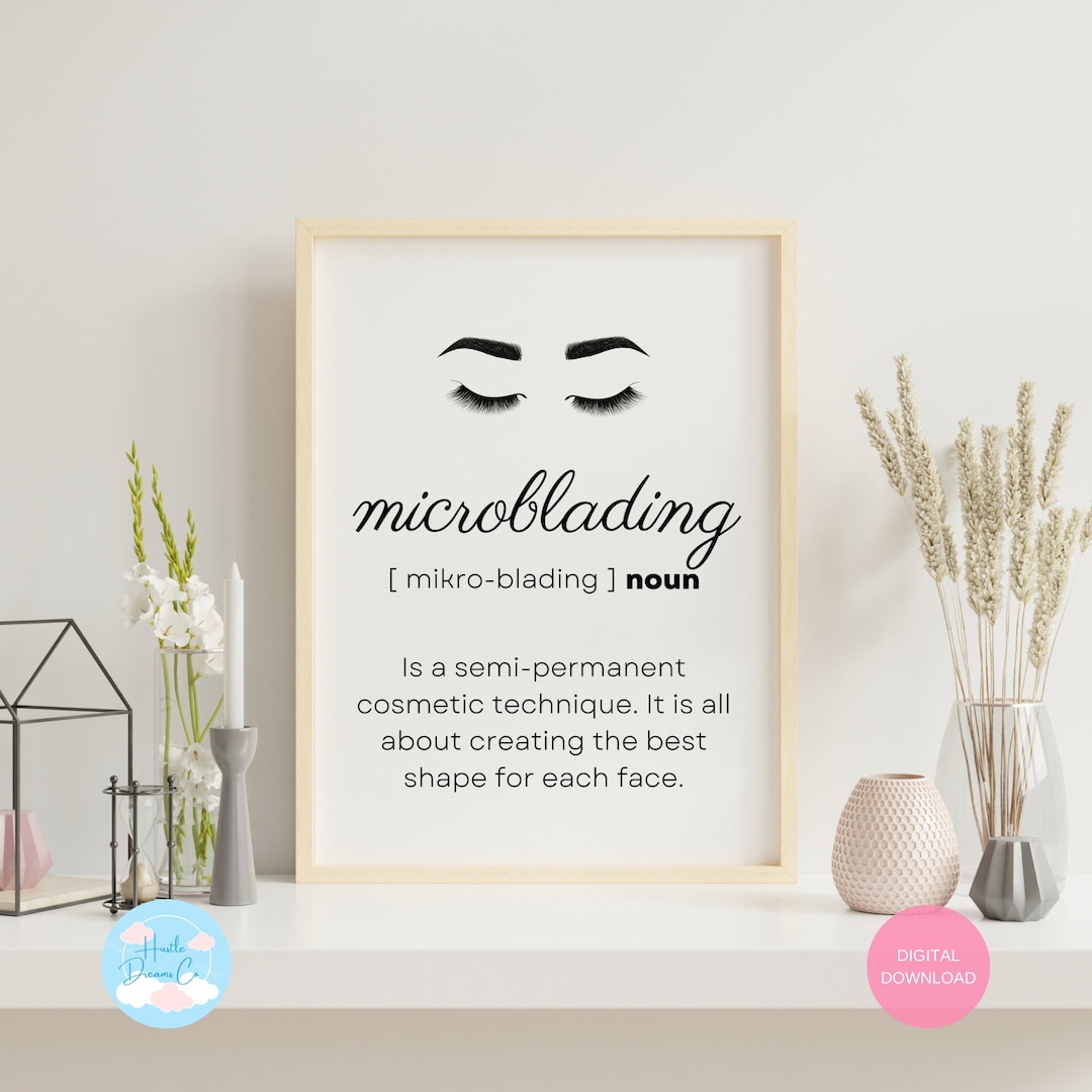 PMU Microblading Definition Sign for Estheticians - Etsy
