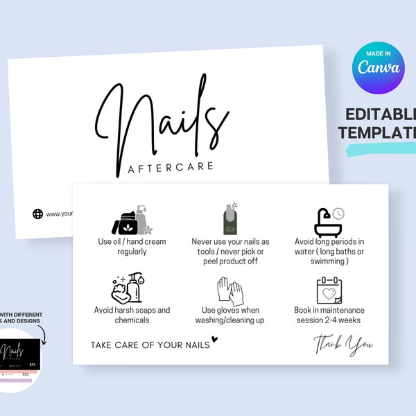 Nail Aftercare Wall Sign - Etsy