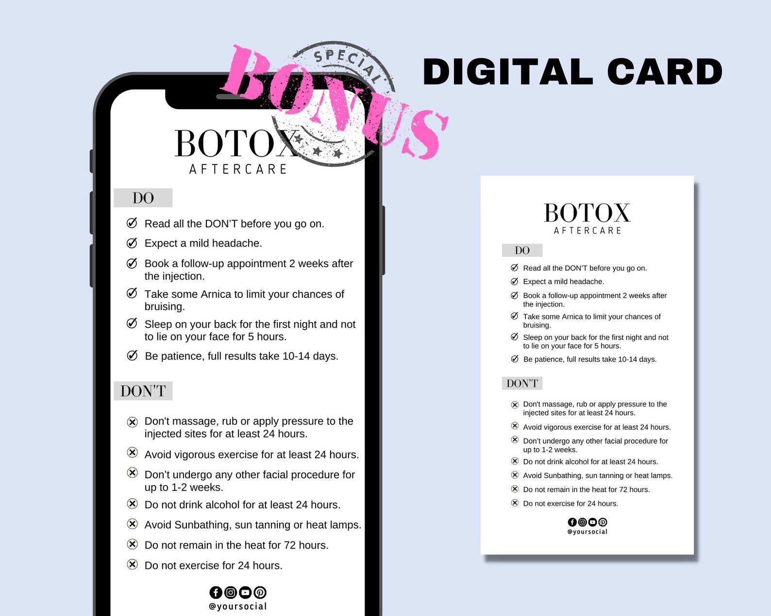 Botox Template,botox Consent,botox Aftercare,botox,botox Card,botox ...