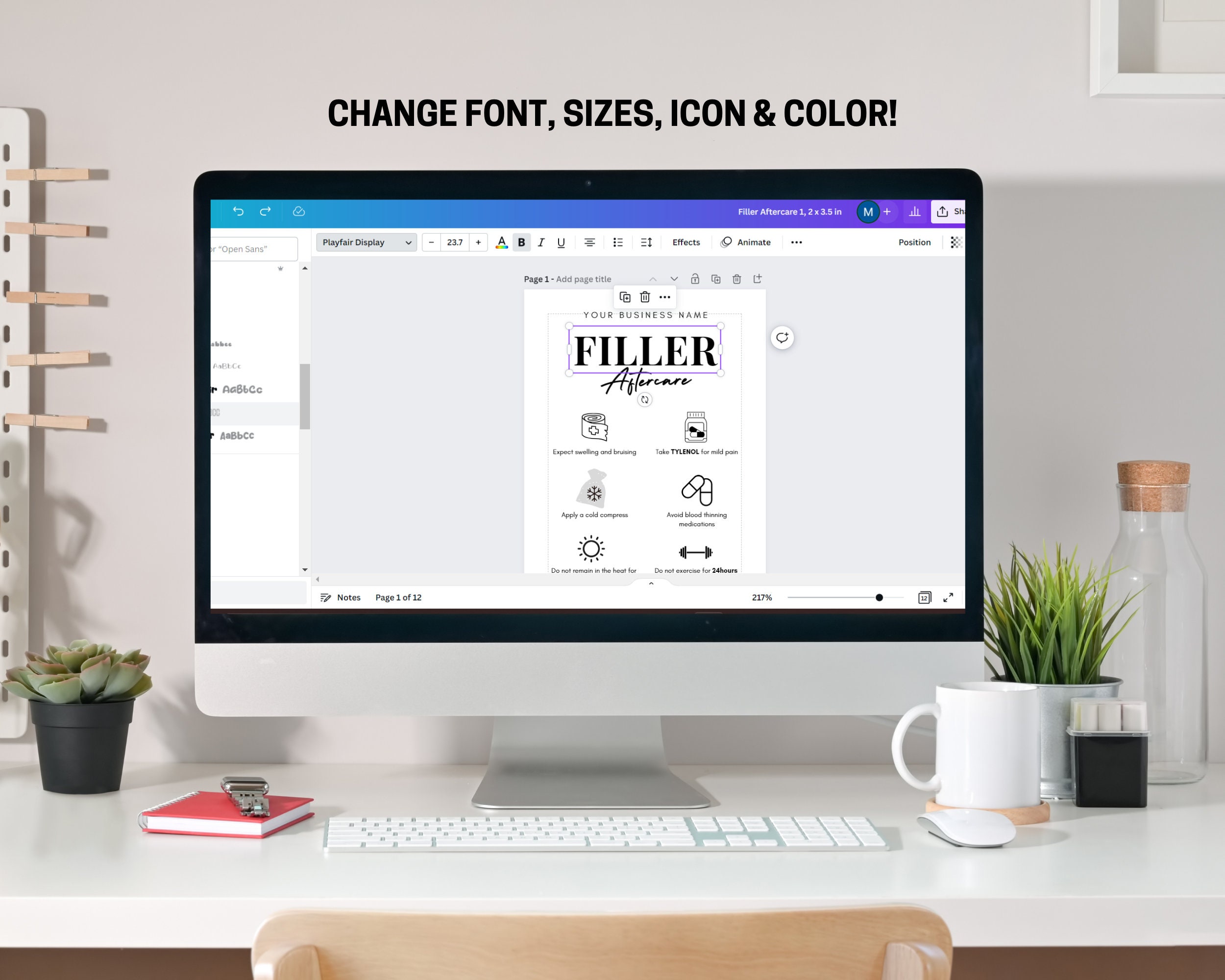 Filler Templates Editablefiller Aftercarefiller Cardfiller - Etsy