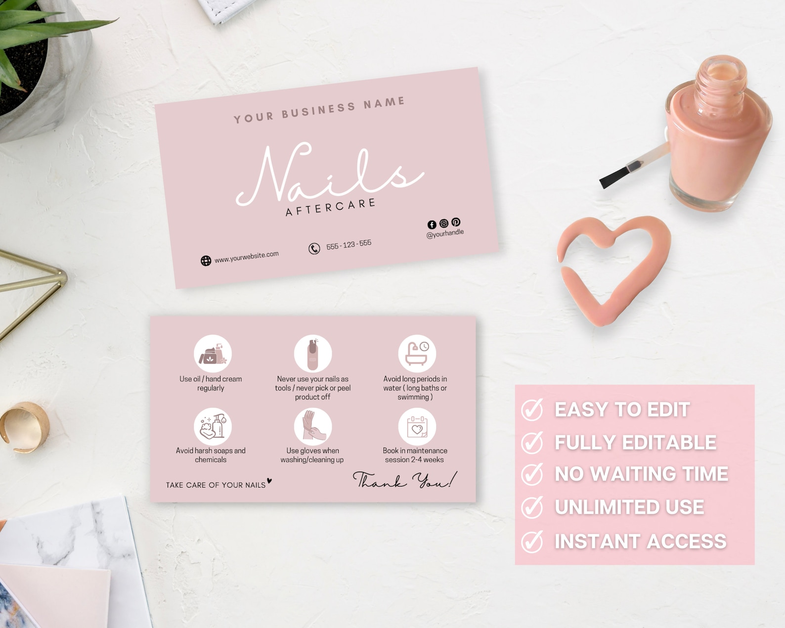 Nail Aftercarenail Aftercare Signnail Aftercare Advicenail - Etsy