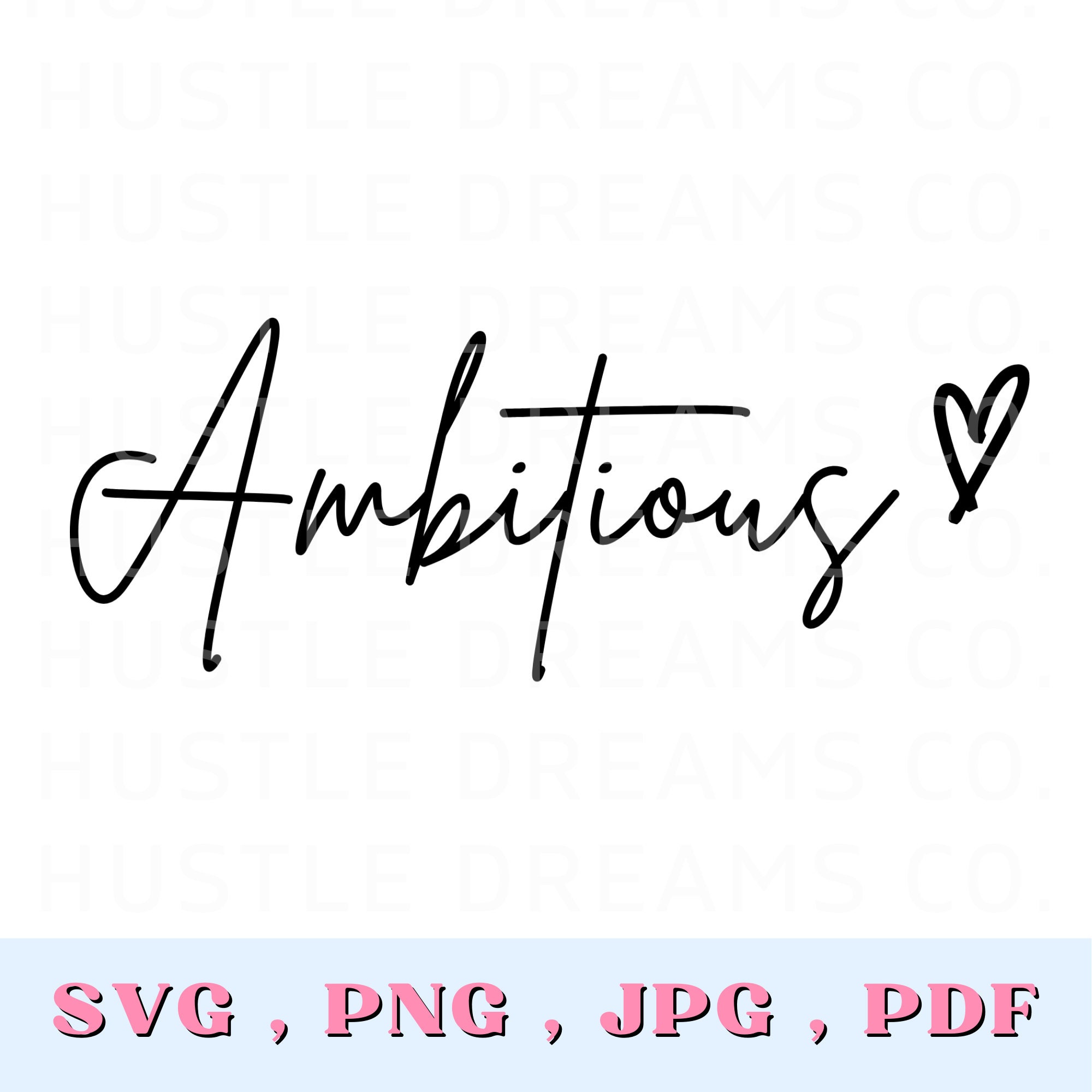 Ambitious Svg, Girl Boss Svg, Feminist Svg, Empowerment Svg, Cut File ...