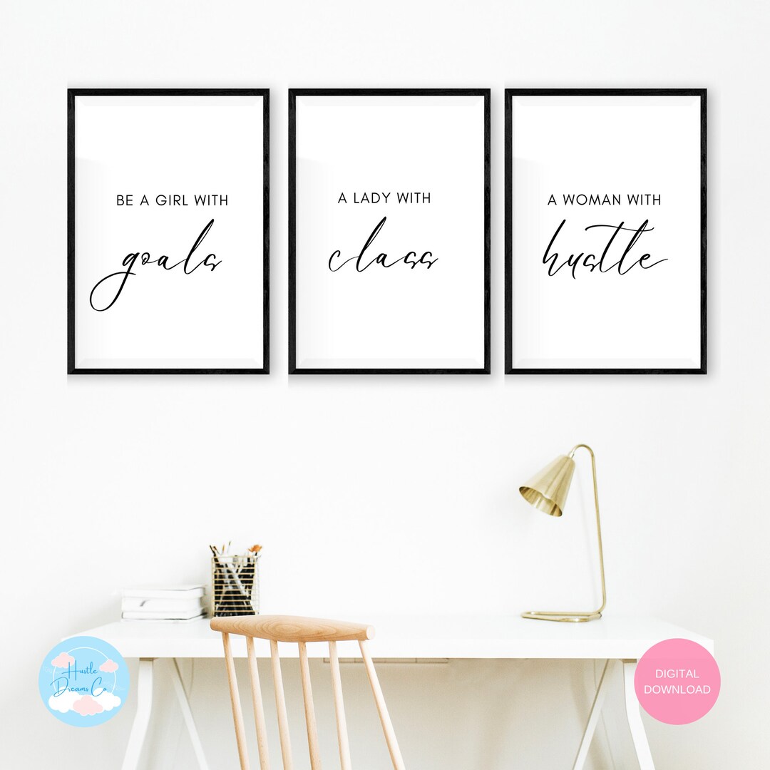 Girly Printable, Office Decor for Women, Girl Boss Printable Wall Art ...
