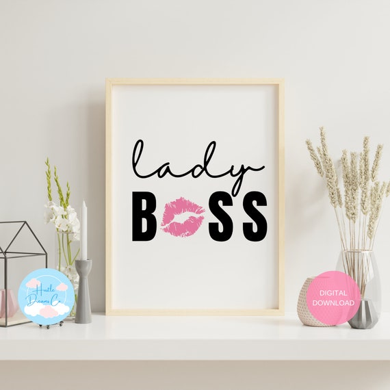 Lady Boss Entrepreneur Art Pink Girl Boss Boss Babe Office - Etsy