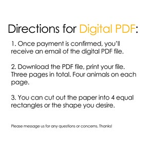 DIGITAL PDF or Physical Set of Cute Animals Rewards Props ESL Online ...