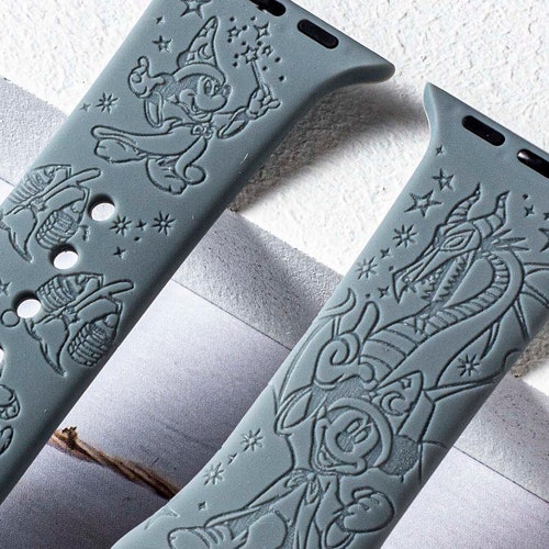 Mickey and Minnie Mouse Silicone Apple Watch Band for 38mm - Etsy