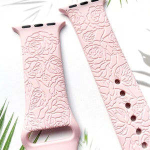 Rose Watch Band Flower Smart Watch Band for 38mm 40mm 41mm 42mm 44mm ...