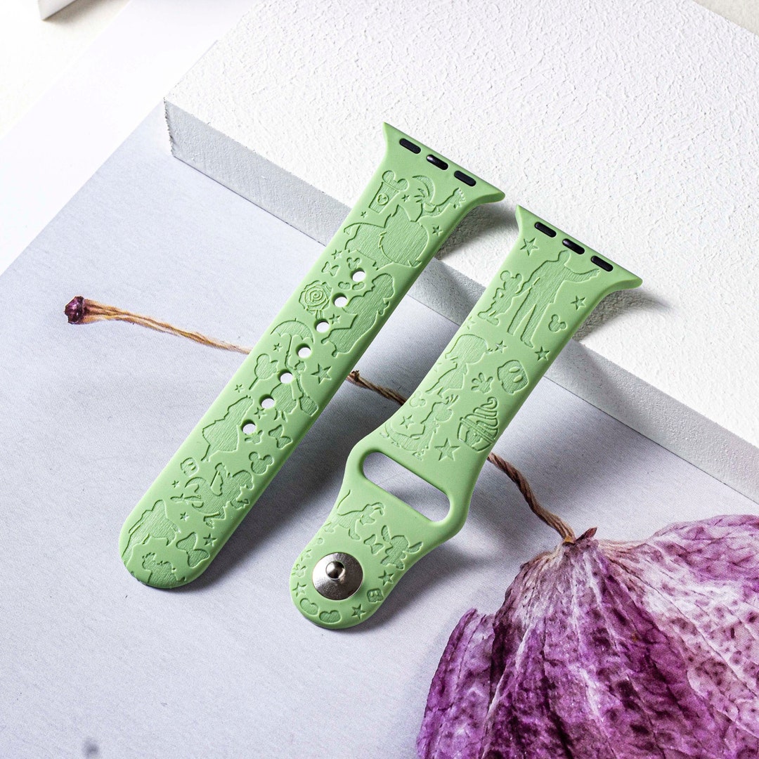 Disney Characters Silicone Apple Watch Band for 38mm 40mm 41mm 42mm ...