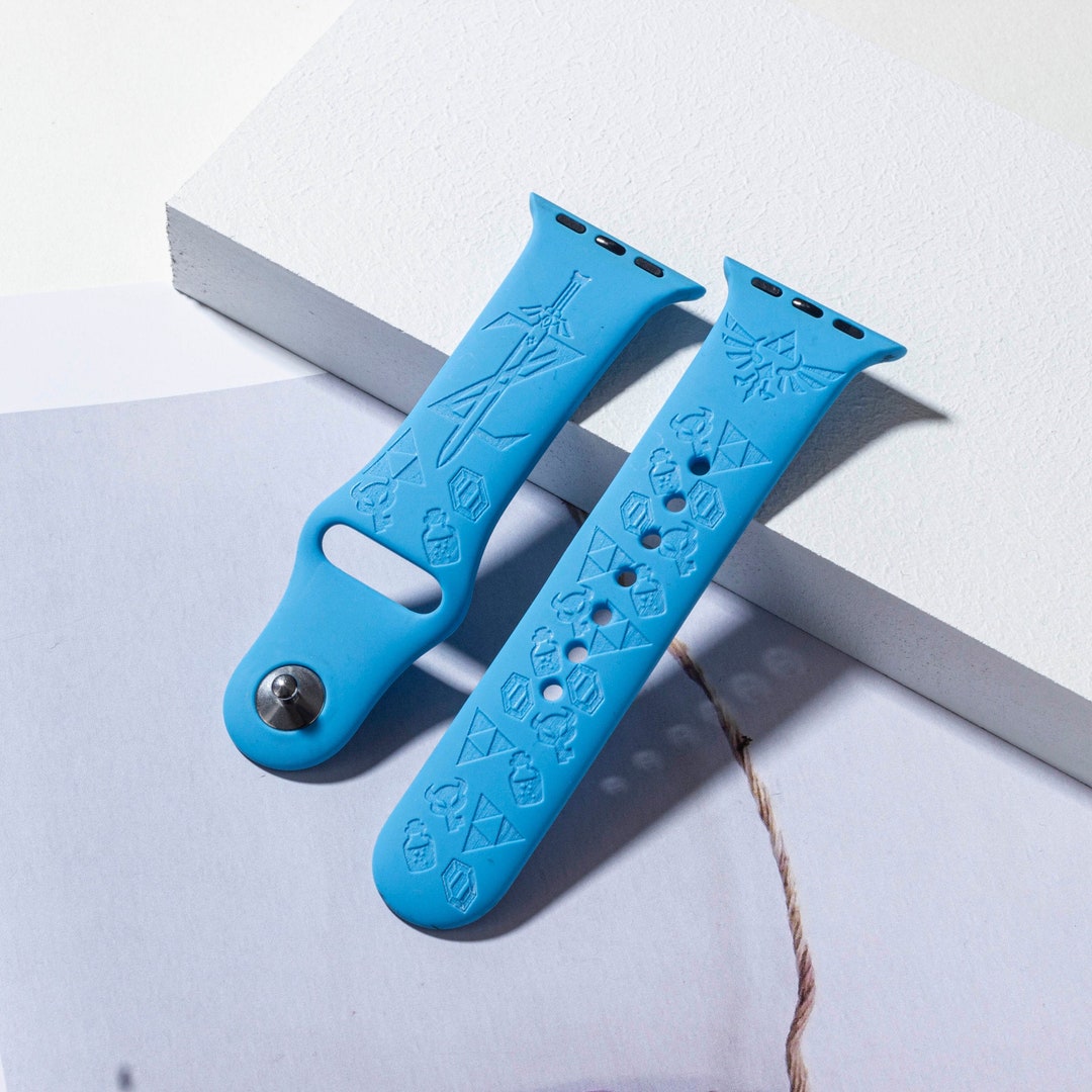 Legend of Zelda Silicone Apple Watch Band for 38mm 40mm 41mm 42mm 44mm ...
