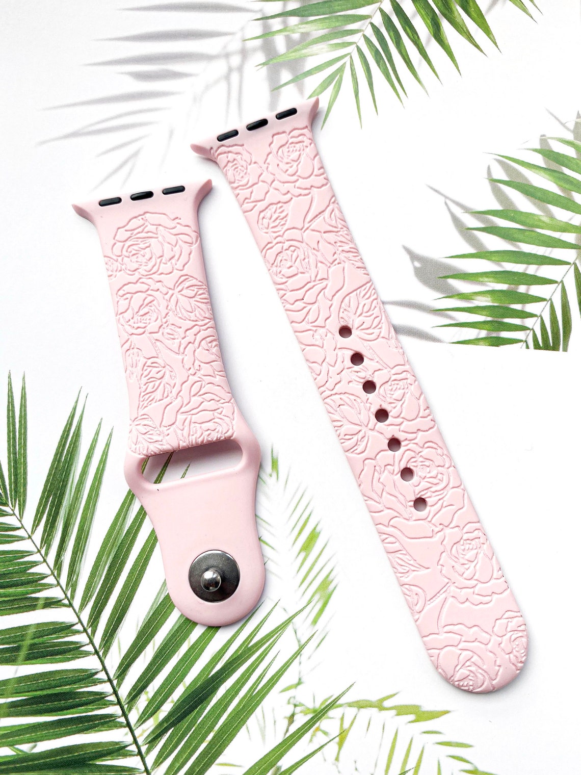 Rose Watch Band Flower Smart Watch Band for 38mm 40mm 41mm 42mm 44mm ...