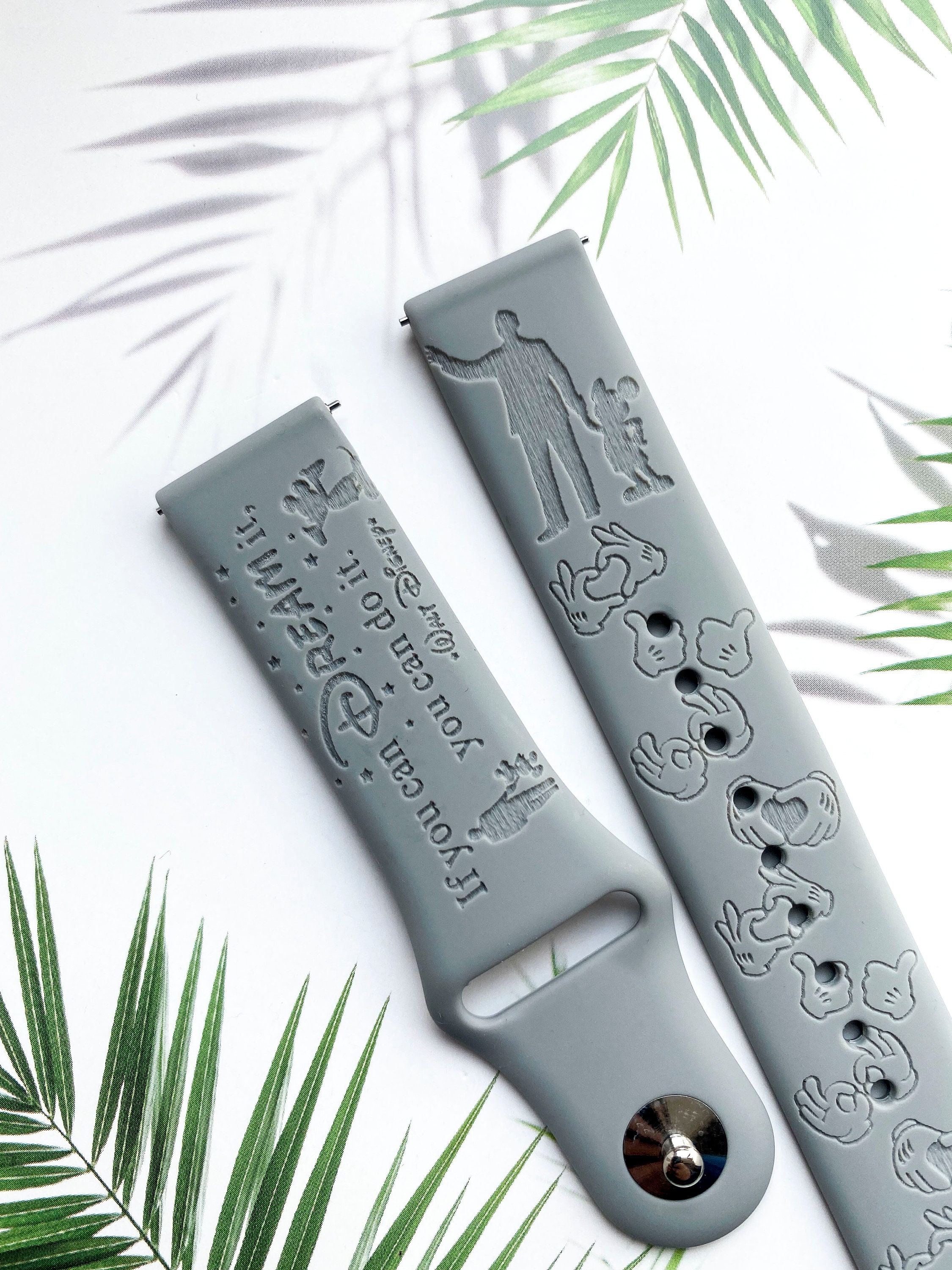 Walt and Mickey Band Disney Silicone Watch Band, Disney Smart Watch ...