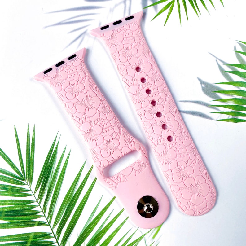 Ohana Flower Watch Band Hibiscus Flower Apple Watch Band for 38mm 40mm ...