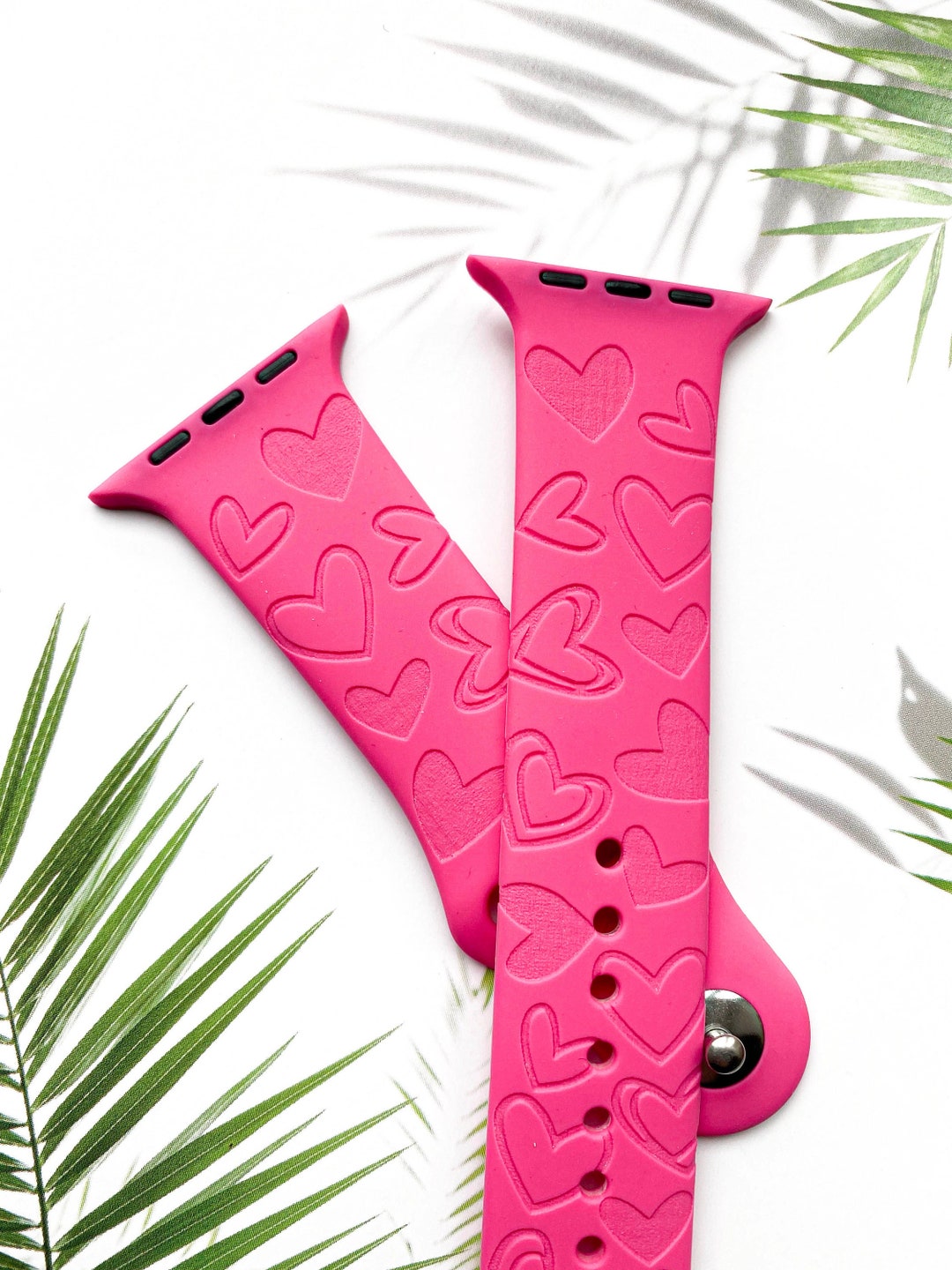 Doodle Hearts Watch Band Apple Watch Band for 38mm 40mm 41mm 42mm 44mm ...