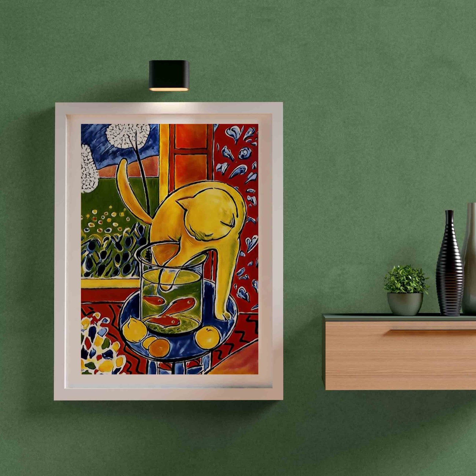 Matisse Cat With Red Fish Printable Poster or Wall Art or | Etsy