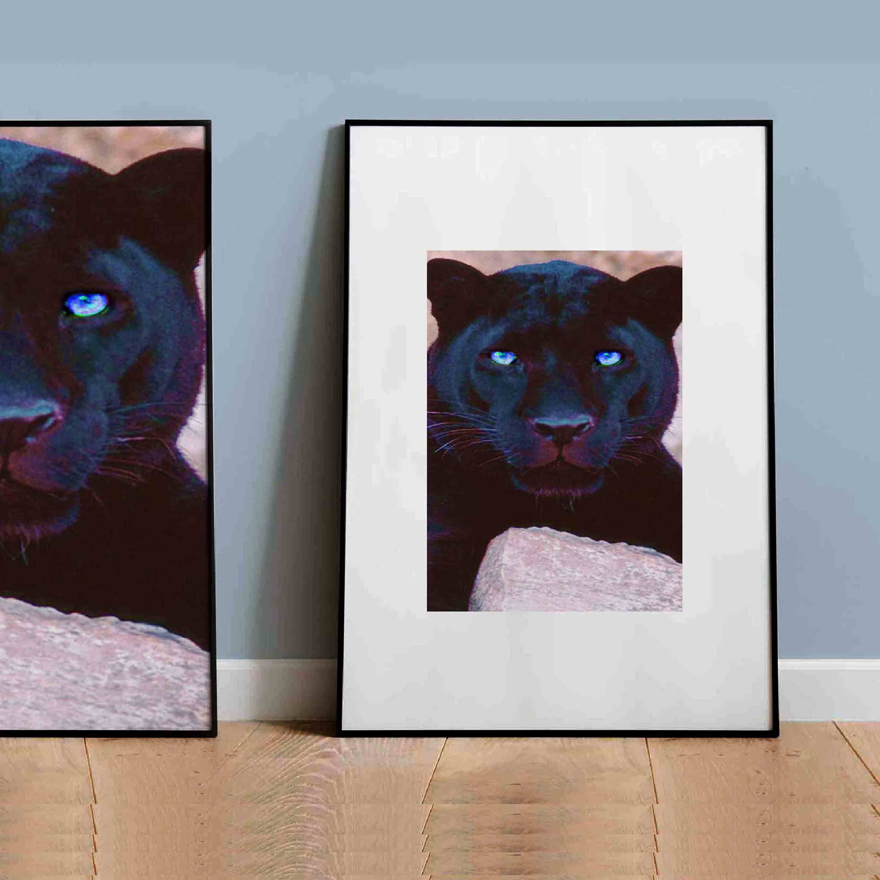 Blue Panther print downloadable to be printed and framed. | Etsy