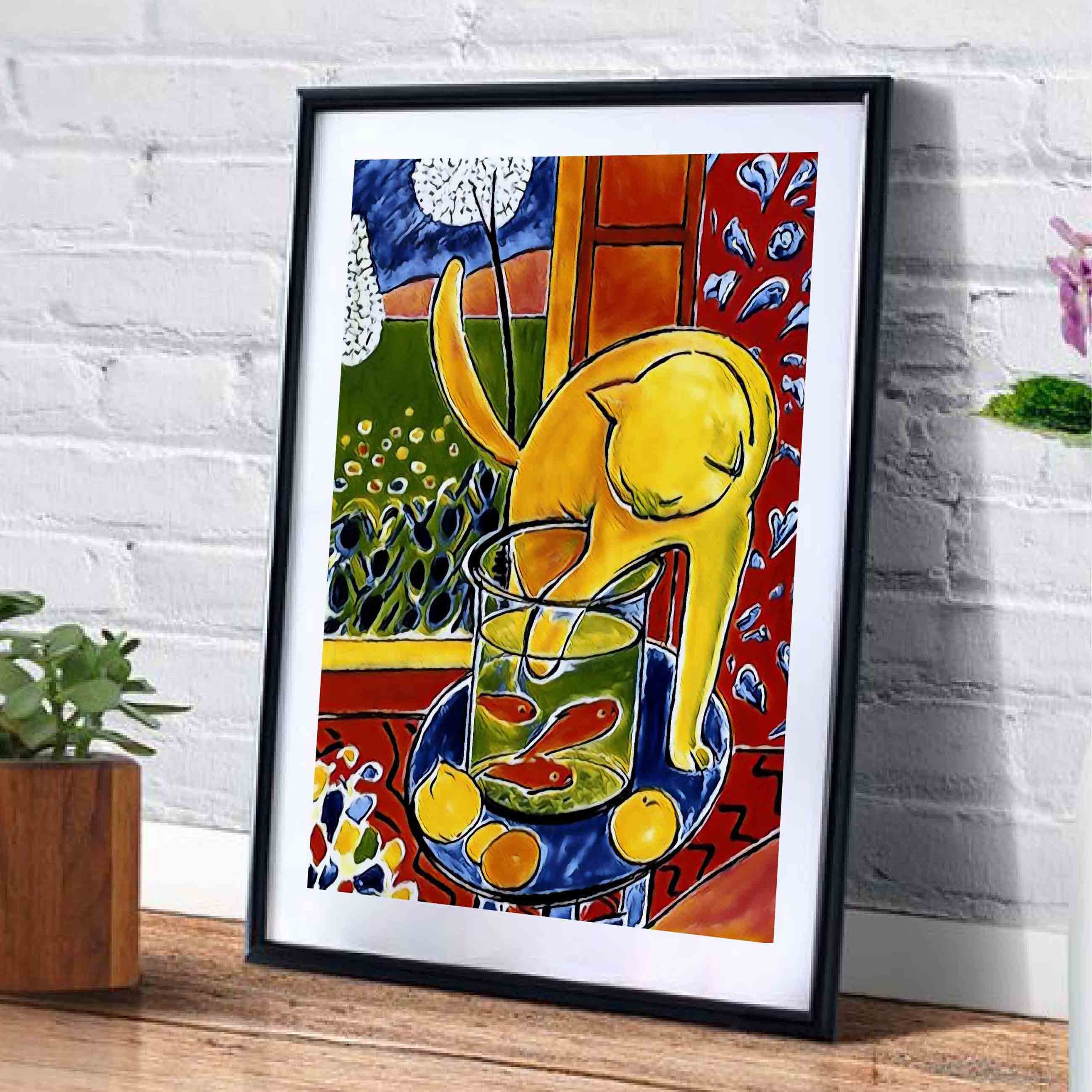 Matisse Cat With Red Fish Printable Poster or Wall Art or | Etsy