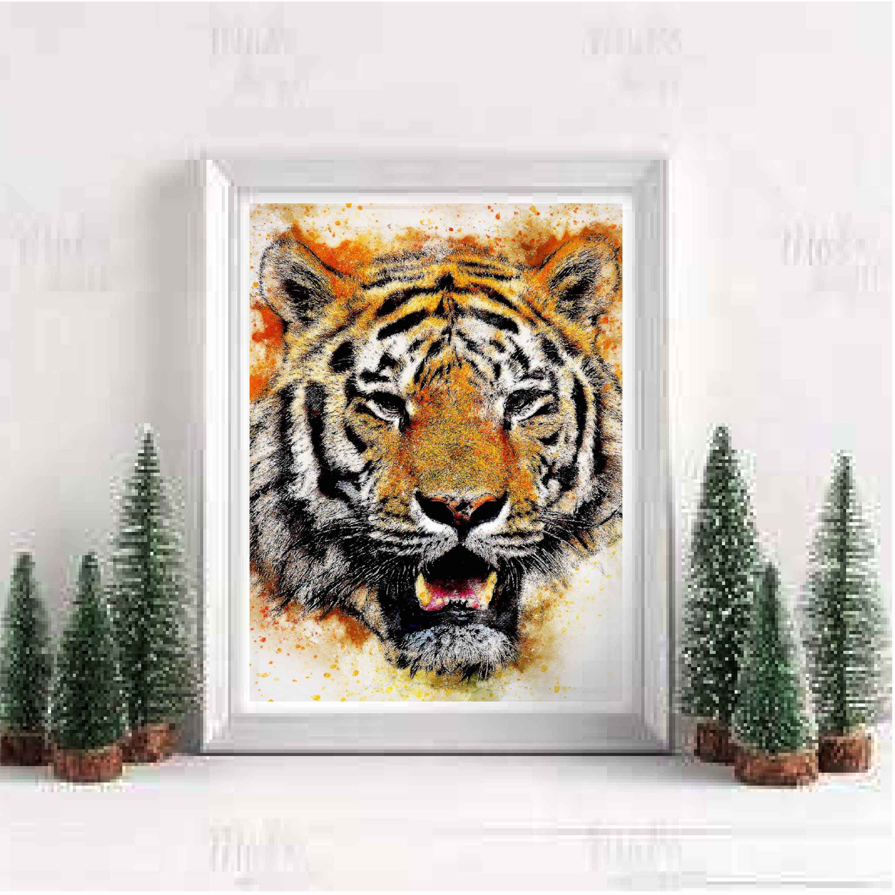 Tiger Print Downloadable to Be Printed and Framed. Tiger | Etsy