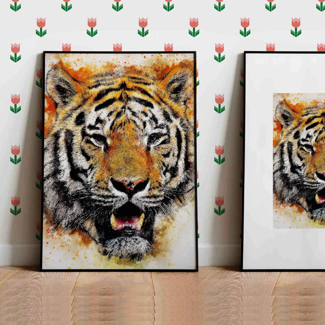 Tiger Print Downloadable to Be Printed and Framed. Tiger Instant ...