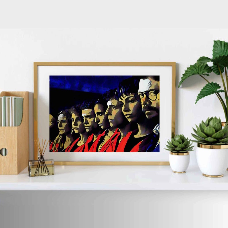 Printable Portrait of Money Heist Cast. Digital Art Inspired | Etsy